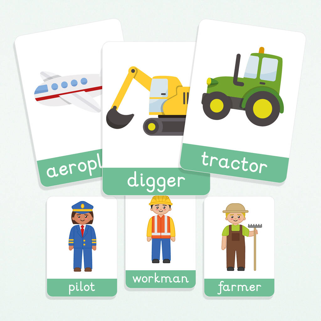 Transport And Professions Flashcards – Simply So Lovely